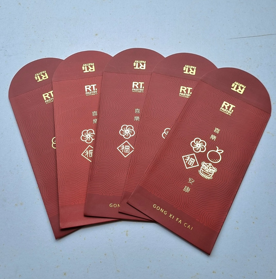 5 pcs RT Pastry Ang Pow Red Packet, Hobbies & Toys, Stationery & Craft ...