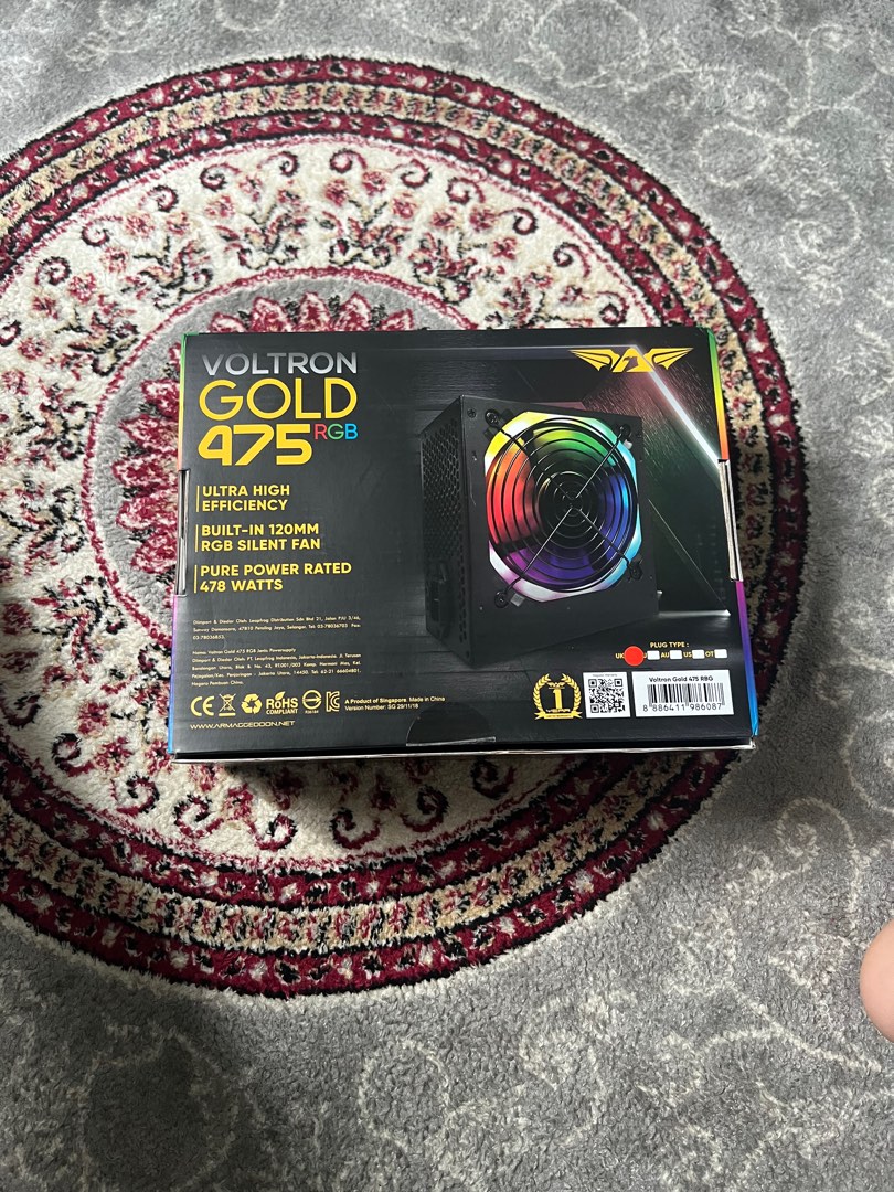 Armaggaddon Voltron Gold 475 RGB Gaming Power Supply, Computers & Tech ...