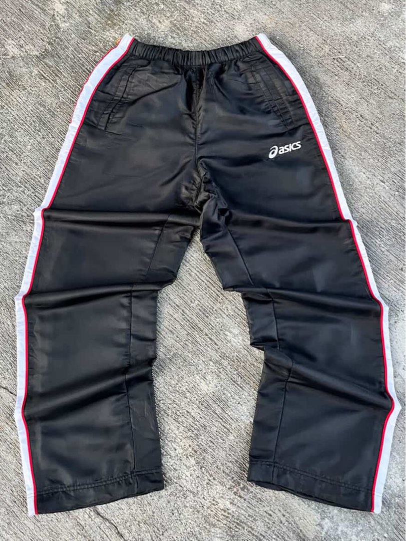 Asics baggy Trackpants, Men's Fashion, Bottoms, Joggers on Carousell