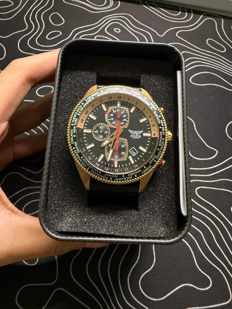 Aviator F series AVAW9484 Gents Chrono watch with stainless steel case ...