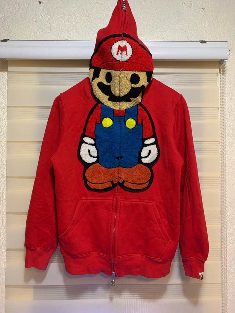 Baby Milo x Super Mario / A Bathing Ape Fullzip Hoodie, Women's Fashion ...