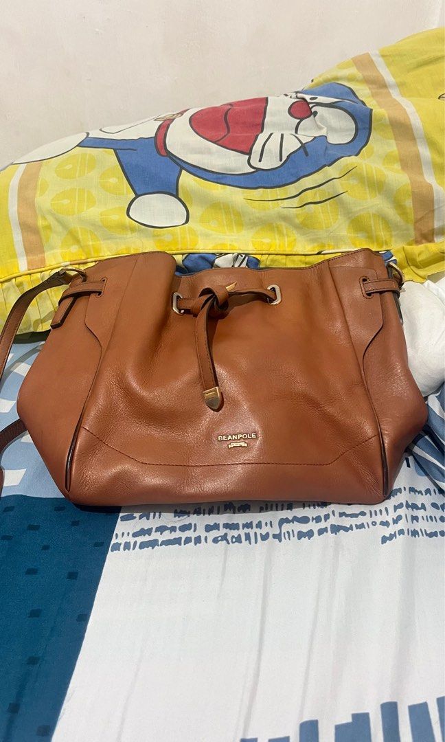 BEAN POLE BEANPOLE SLING KULAS KULIT ASLI KOREA COKELAT SERUT CAKEP RARE JARANG MODEL TALPAN ...