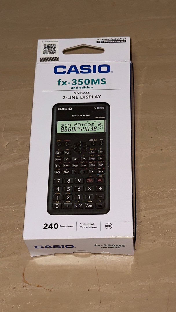 CASIO fx-350MS 2nd Edition Scientific Calculator, Hobbies & Toys ...