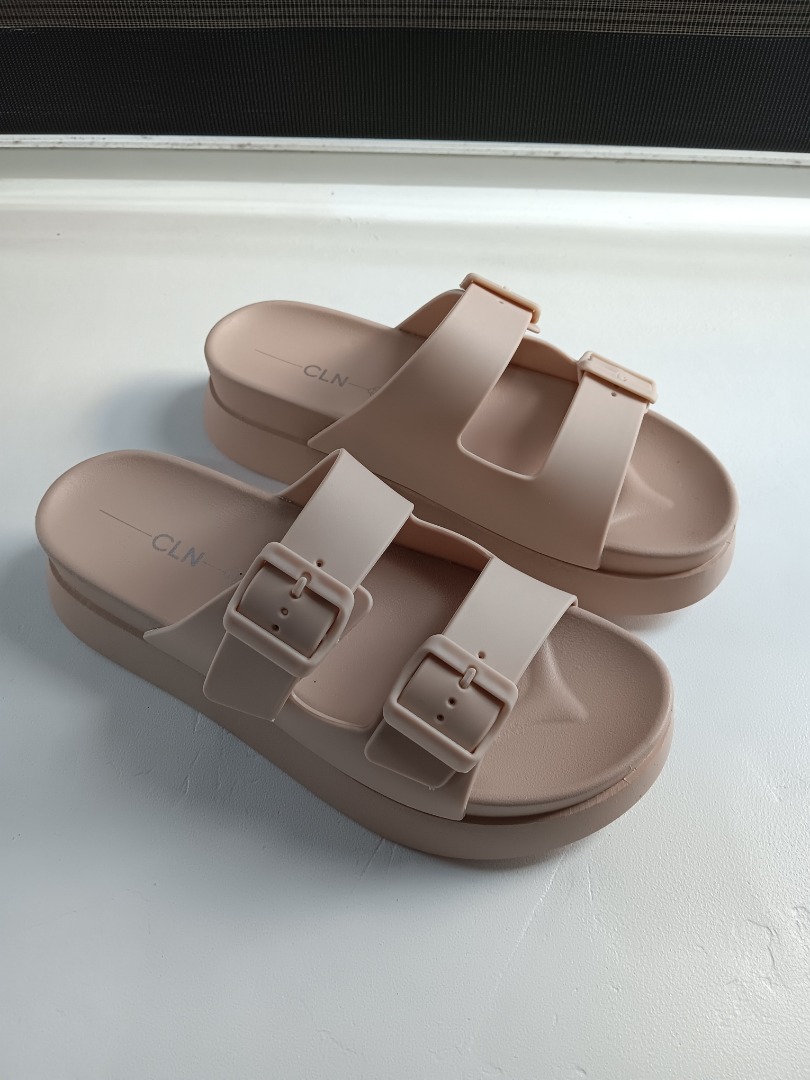 CLN Flax Platform Slides, Women's Fashion, Footwear, Slippers and ...