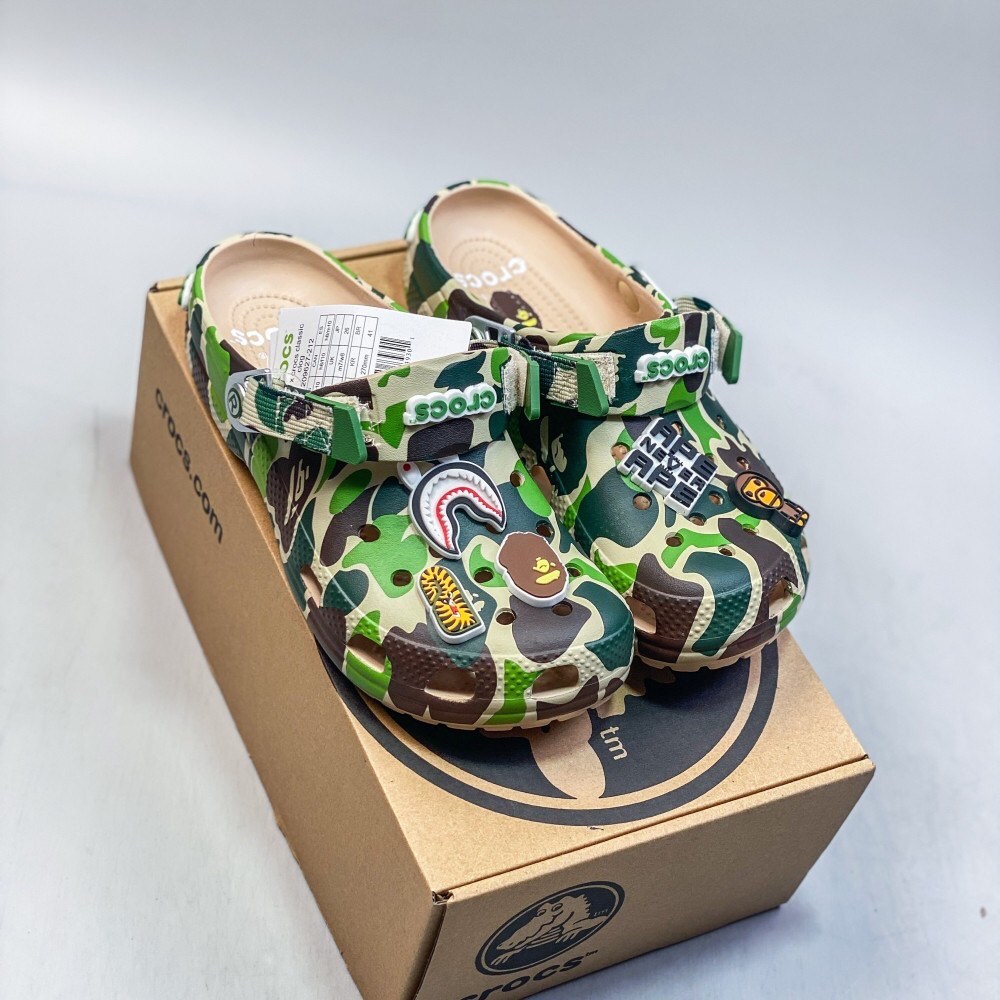 CROCS x A BATHING APE, Men's Fashion, Footwear, Slippers & Slides on ...