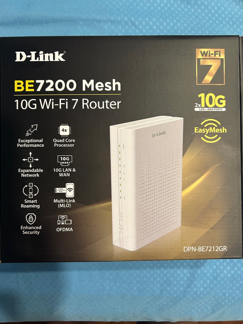 D-link BE7200 Mesh 10G WIFI7 Router, Computers & Tech, Parts & Accessories, Networking on Carousell