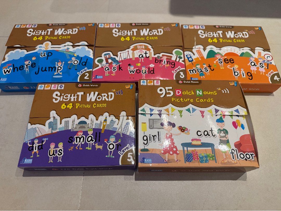 Dolch Words (Level 2-5 + Dolch Nouns), 興趣及遊戲, 書本 & 文具, 兒童書籍 - Carousell