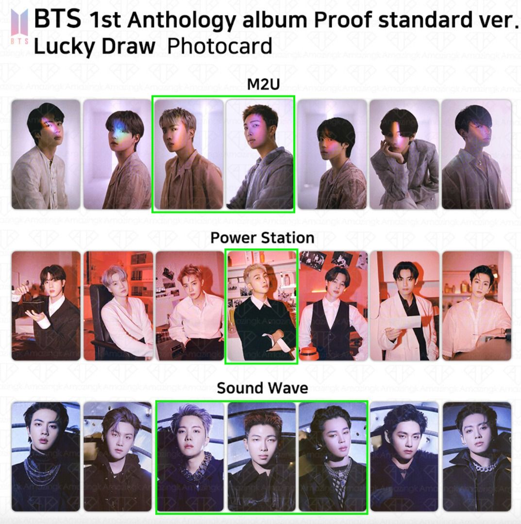 [FREE TOPLOADER] BTS Proof Lucky Draw Photocards FOR TRADE OR SALE - Official PCs LDs RPCs RM ...