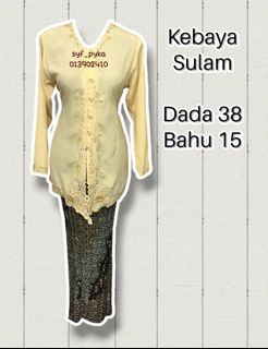 Kebaya Sulam, Women's Fashion, Muslimah Fashion, Baju Kurung & sets on ...