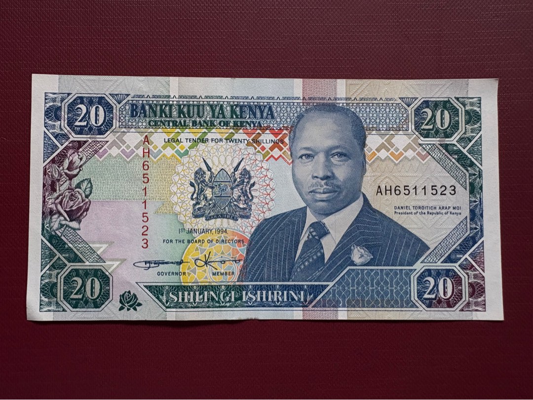 Kenya 20 Shillings 1994 VF Banknote, Hobbies & Toys, Collectibles ...