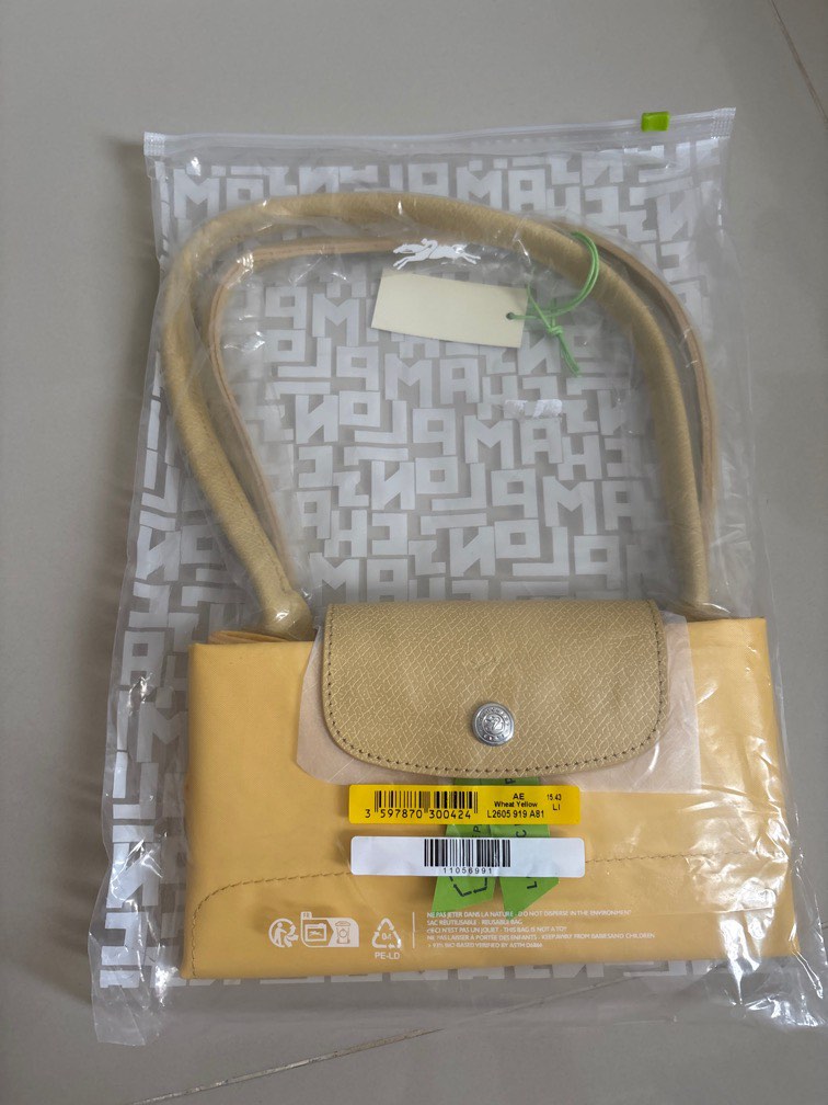 Lc green special edition yellow long handle, Fesyen Wanita, Tas ...