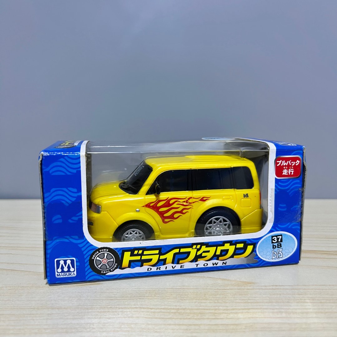 Maruka Drive Town Toyota bB Pullback Toy Car Yellow 9x5cm (dented box ...