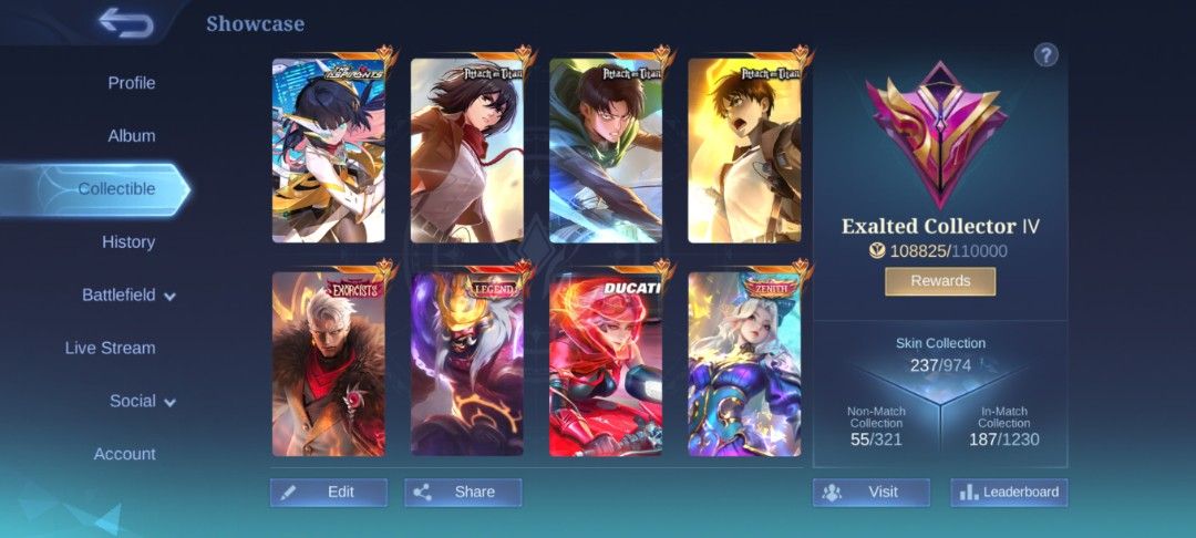 Mobile Legends 🔥 All Attack on titan skins 🔥 Ruby Aspirant 🔥 Legend ...