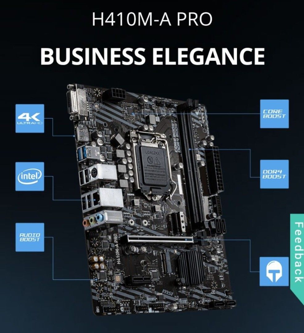 MSI H410M-A PRO motherboard, Computers & Tech, Parts & Accessories, Computer Parts on Carousell