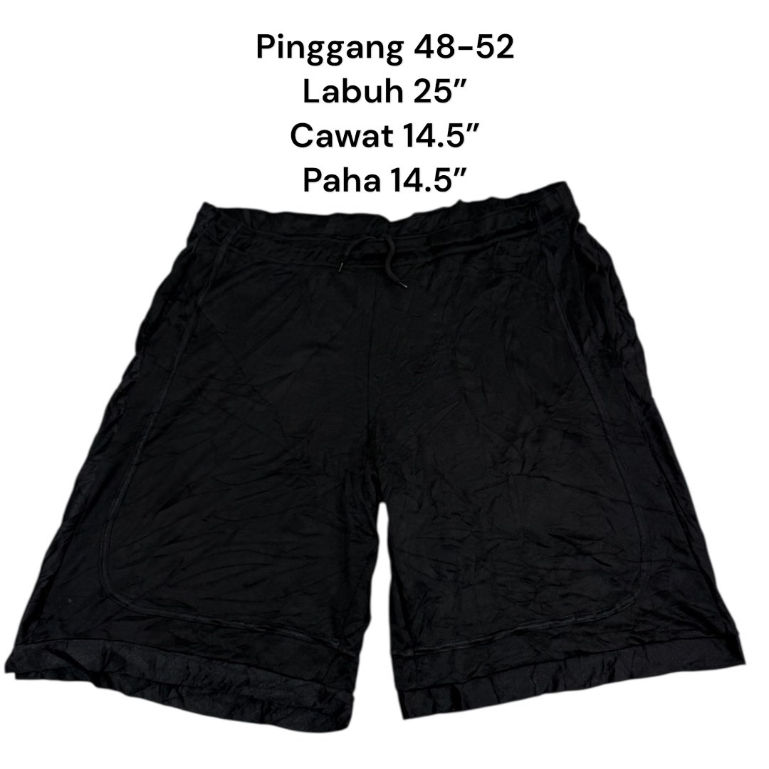 NBN Gear Sport Short Pants Warna Hitam Pinggang 48-52 Labuh 25 Kain ...