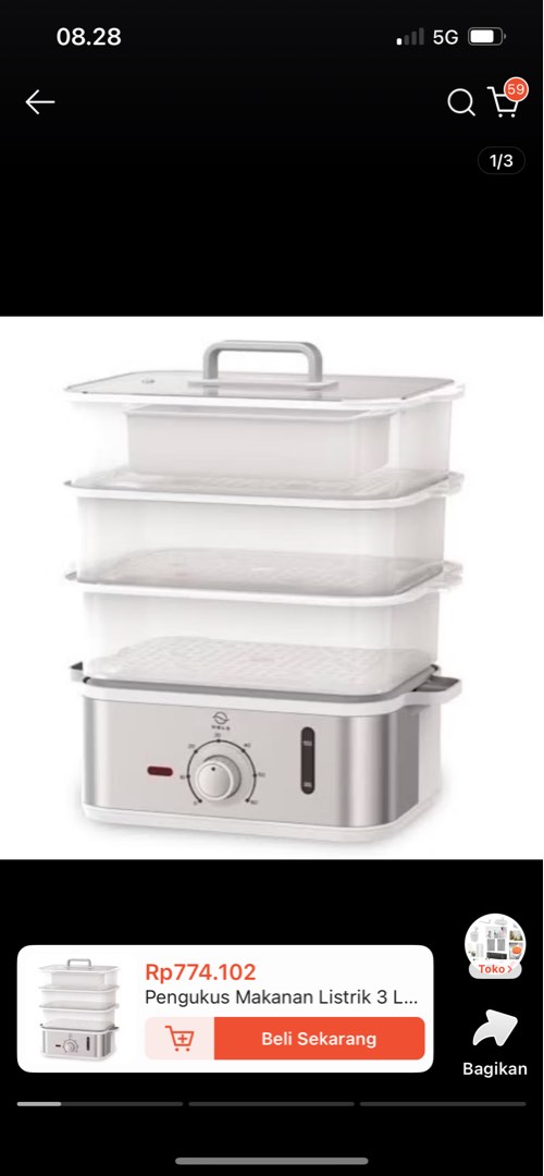 Pengukus makanan kels, Kitchen & Appliances di Carousell
