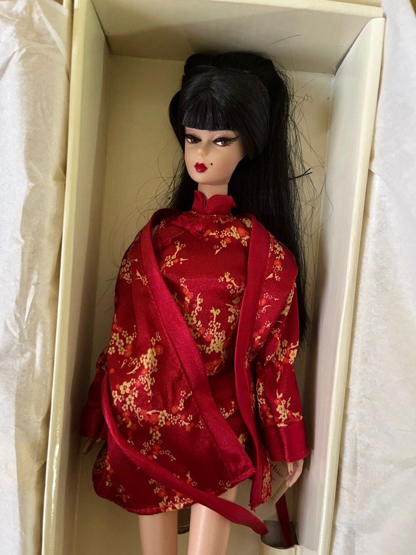 Preloved 100% AUTHENTIC Barbie Fashion Model Collection BFMC Silkstone Chinoiserie Red Moon ...