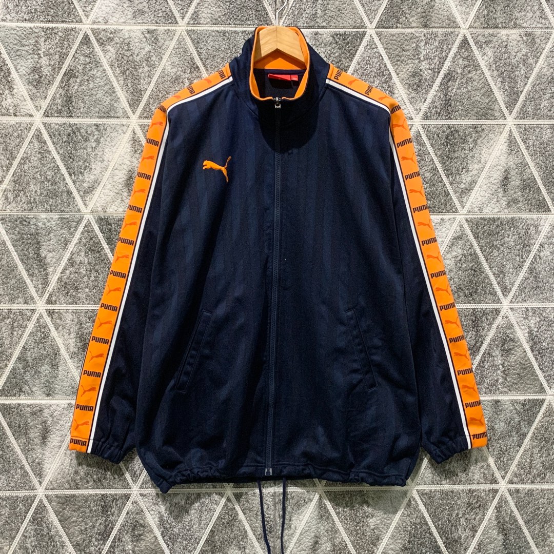Puma Side Tape Track Top Zipper Jacket / Puma Sweater Navy Blue, Men's ...