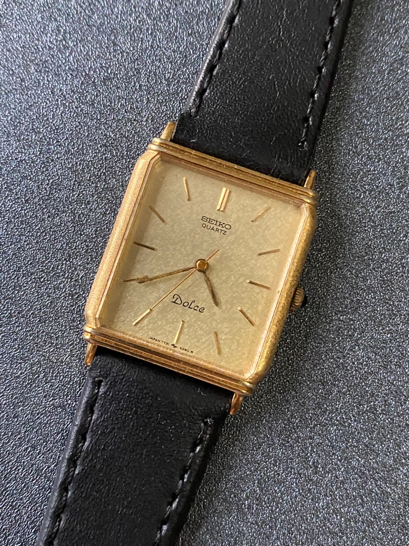 Rare Seiko Dolce Snowflake Textured Sides Tank Watch, Men's Fashion ...