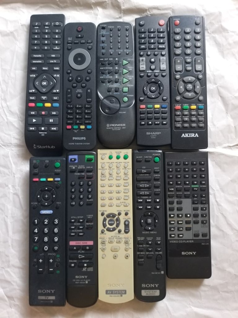 Remote Controllers (Sharp LCDTV GJ220, AKIRA Remote, Pioneer CU-CL004, Philips Home Theater ...