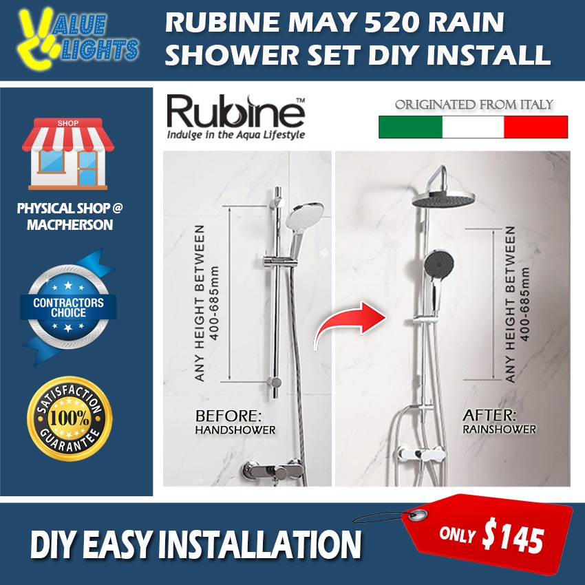 [Climate Voucher] Rubine May 520 DIY Install Rain Shower Column with ...