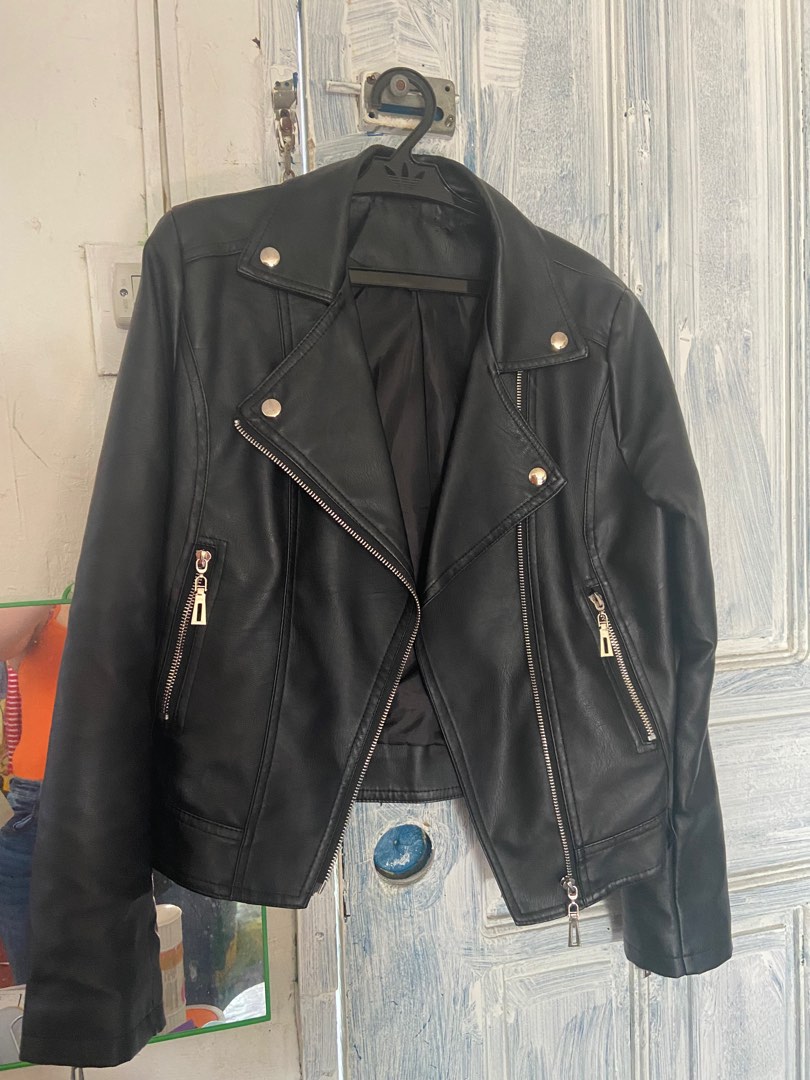 Rush leather jacket bought in Taiwan, Women's Fashion, Coats, Jackets ...
