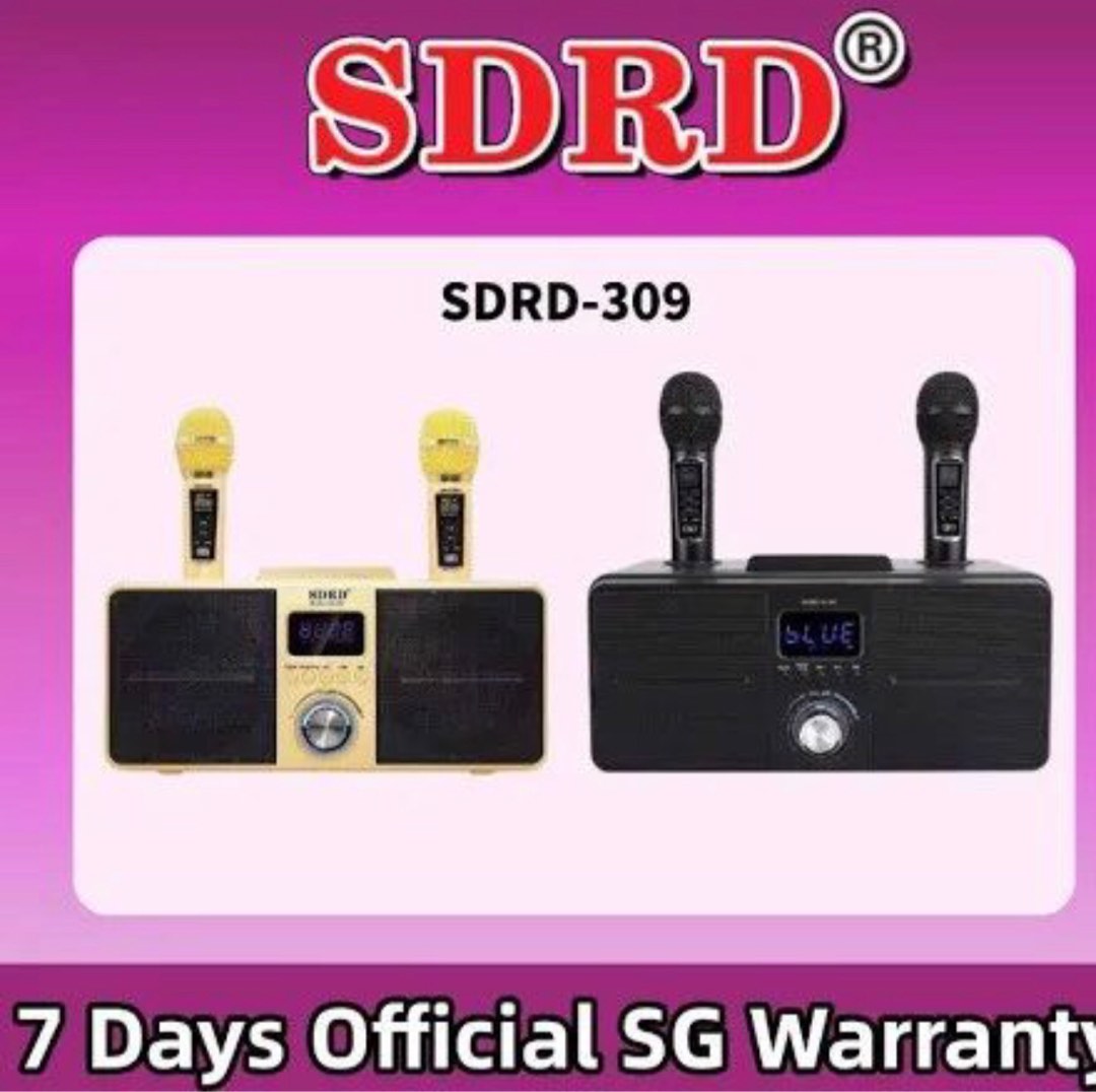 SDRD 309 Bluetooth speaker wireless mic included inside, Audio ...