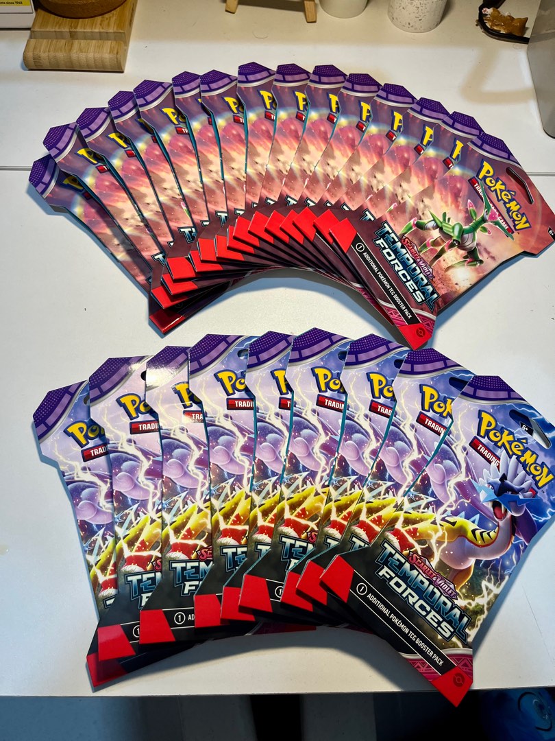 SLEEVED Pokemon TCG Booster Pack | Temporal Forces, Hobbies & Toys ...