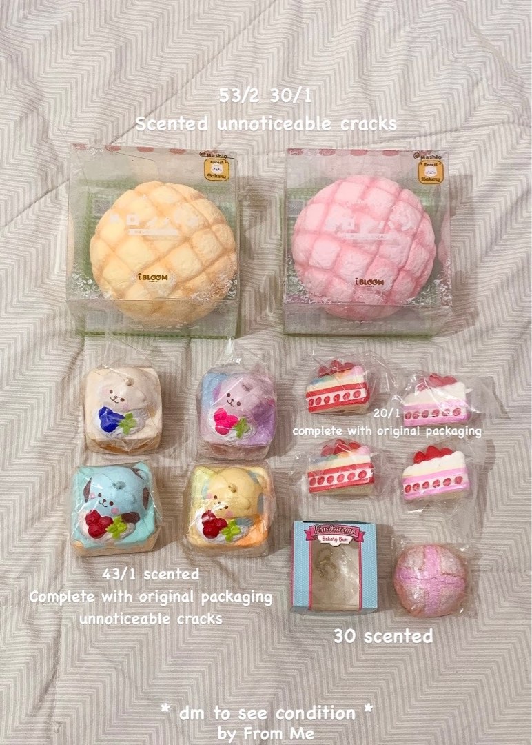 Squishy for sale iBloom Marmo Punimaru iBloom Melon Bun iBloom mini cakes, Hobbies & Toys ...