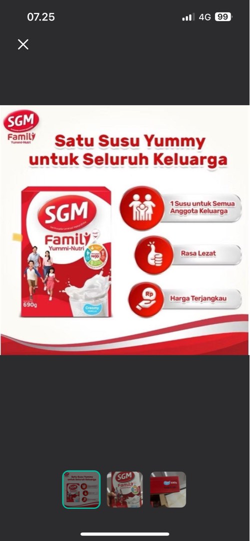 Susu SGM Family Vanilla 690gram, Bayi & Anak, Lainnya di Carousell
