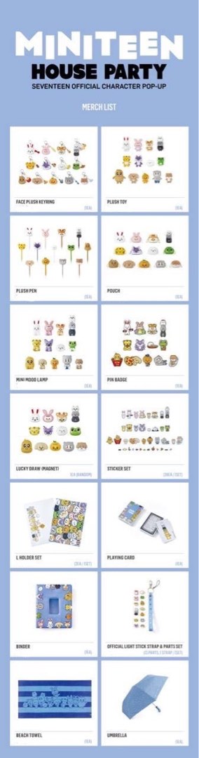 htb svt miniteen house party merch pop-up store seventeen, Hobbies ...