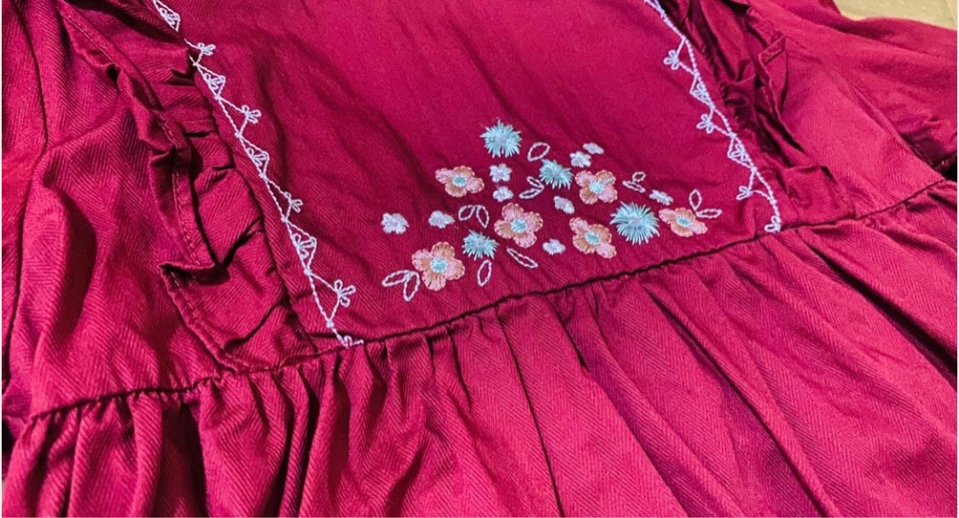 TINY BUTTON GIRL BLOUSE, Babies & Kids, Babies & Kids Fashion on Carousell
