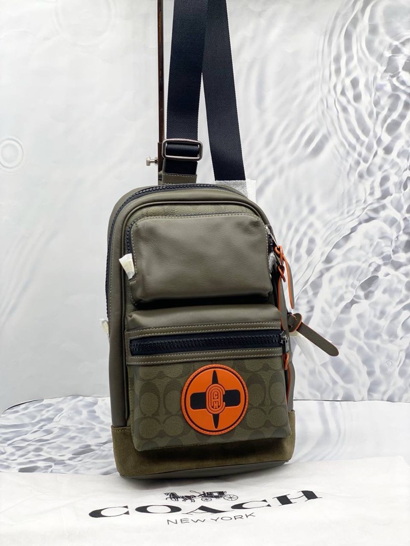 (UNUSED) COACH X MICHAEL B. JORDAN RIDER PACK WITH SIGNATURE CAVAS ...