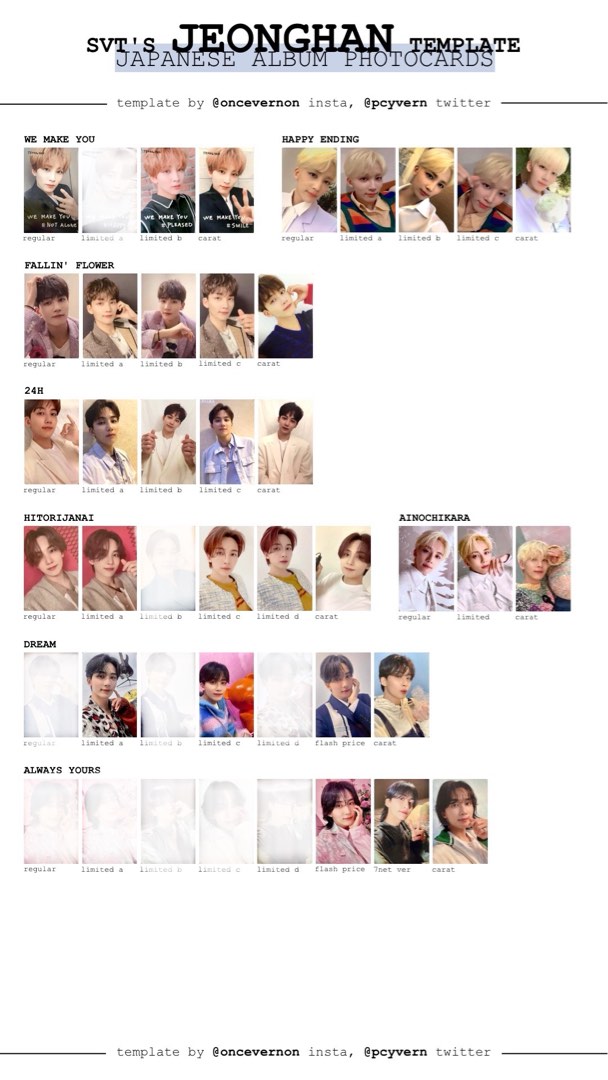 WTT seventeen SVT Shohikigen Jeonghan Japanese album single pc, Hobbies ...