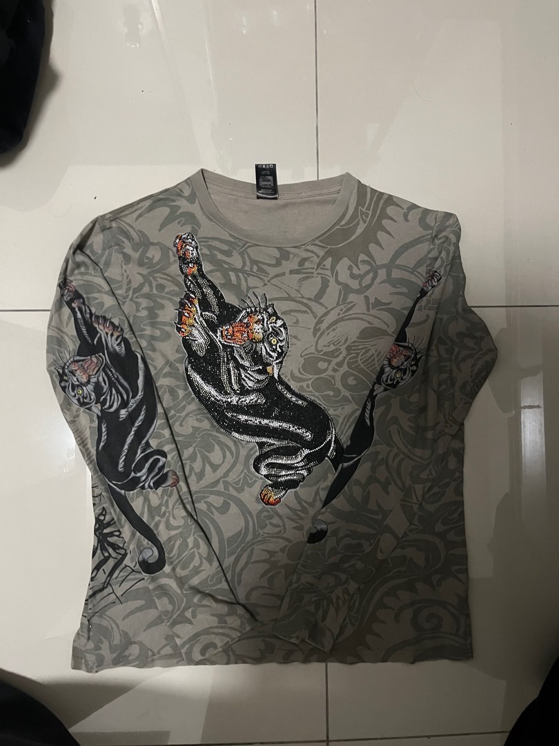 y2k ed hardy ovp like southpole affliction stussy bape supreme sohk baggy, Men's Fashion, Tops ...