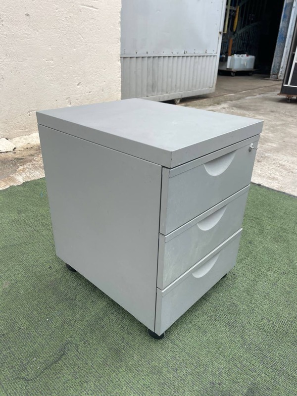 YC69E Laci Besi Mobil 3 Drawers Metal Mobile Pedestal Grey, Furniture ...
