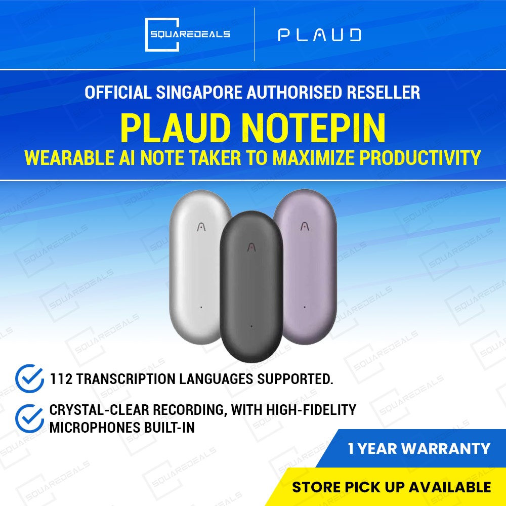 PLAUD NotePin The Wearable AI Voice Recorder All Colours (Bundle Set ...