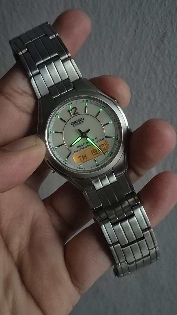 Casio liniage LCW-M200 Wave ceptor Multiband 5, Fesyen Pria, Jam Tangan ...