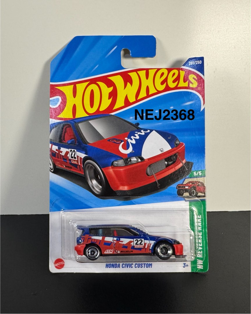 Hot Wheels HW Reverse Rake “Honda Civic Custom” Diecast Model, Hobbies ...