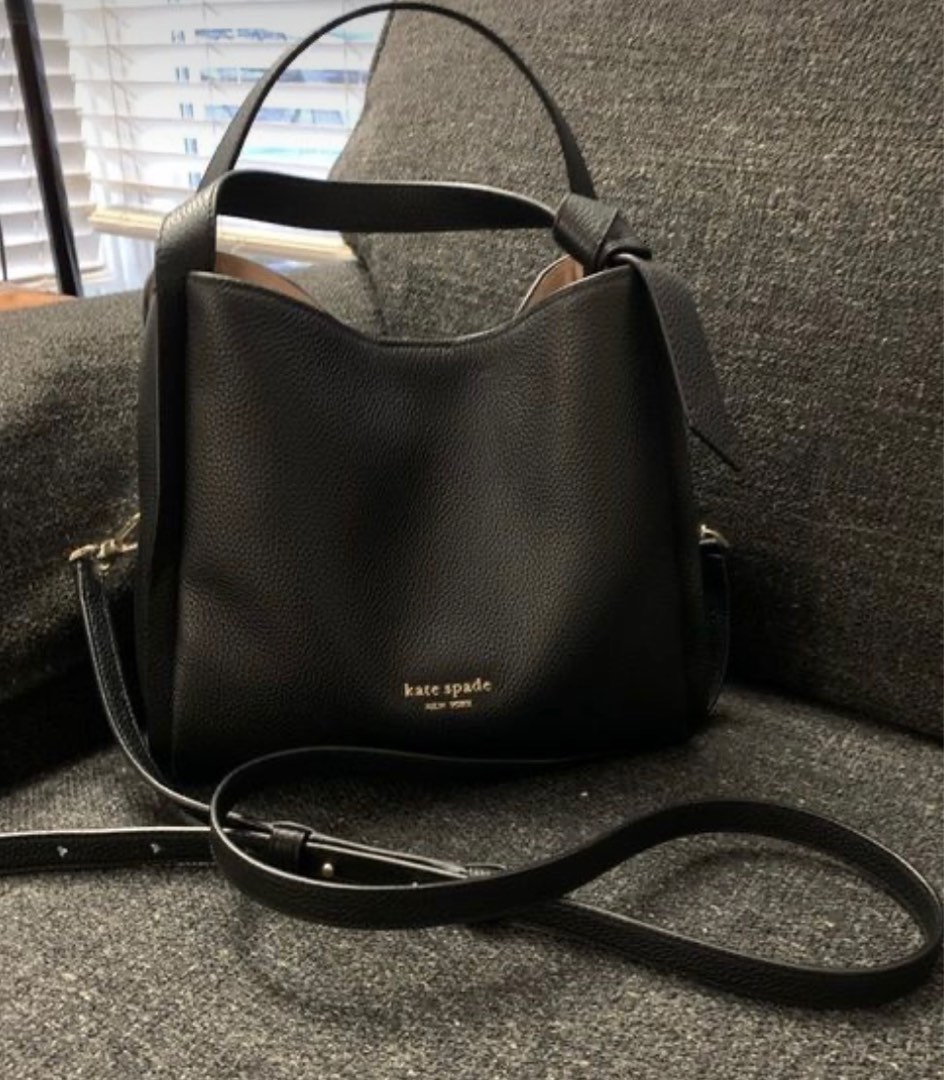 Kate spade knott mini black, Fesyen Wanita, Tas & Dompet di Carousell