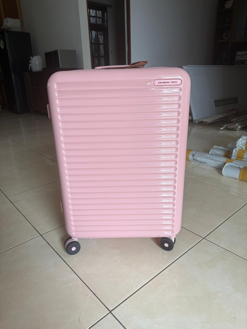 Koper Samsonite Pink NEW (not american tourister), Fesyen Wanita, Tas ...