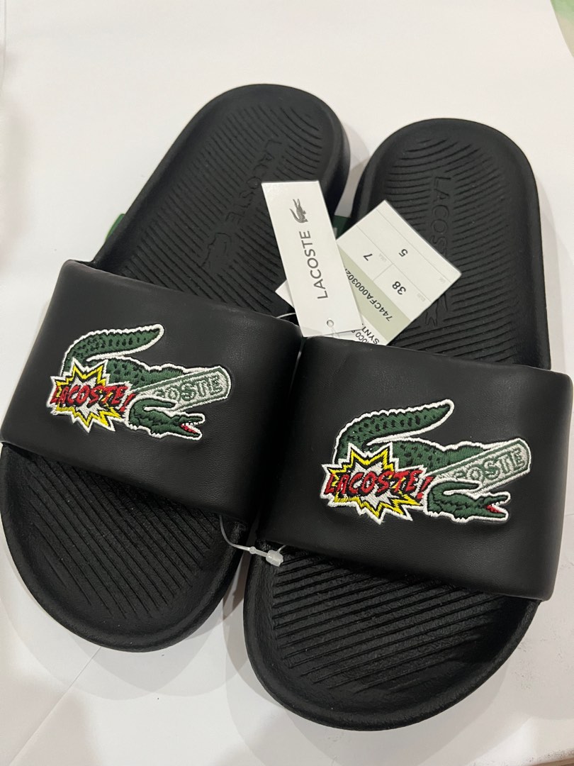 Lacoste slides, Men's Fashion, Footwear, Slippers & Slides on Carousell