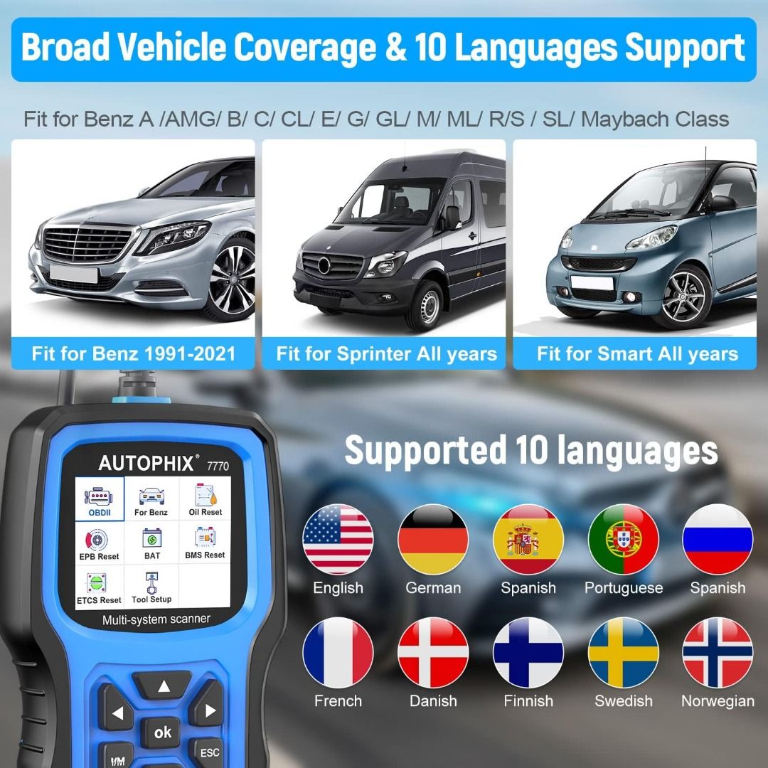 Mercedes Benz AUTOPHIX 7770 (TFT Color Display)Professional Diagnostic ...