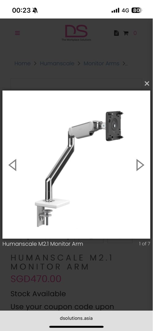 Monitor Arm by Humanscale M2.1, Computers & Tech, Parts & Accessories, Other Accessories on ...