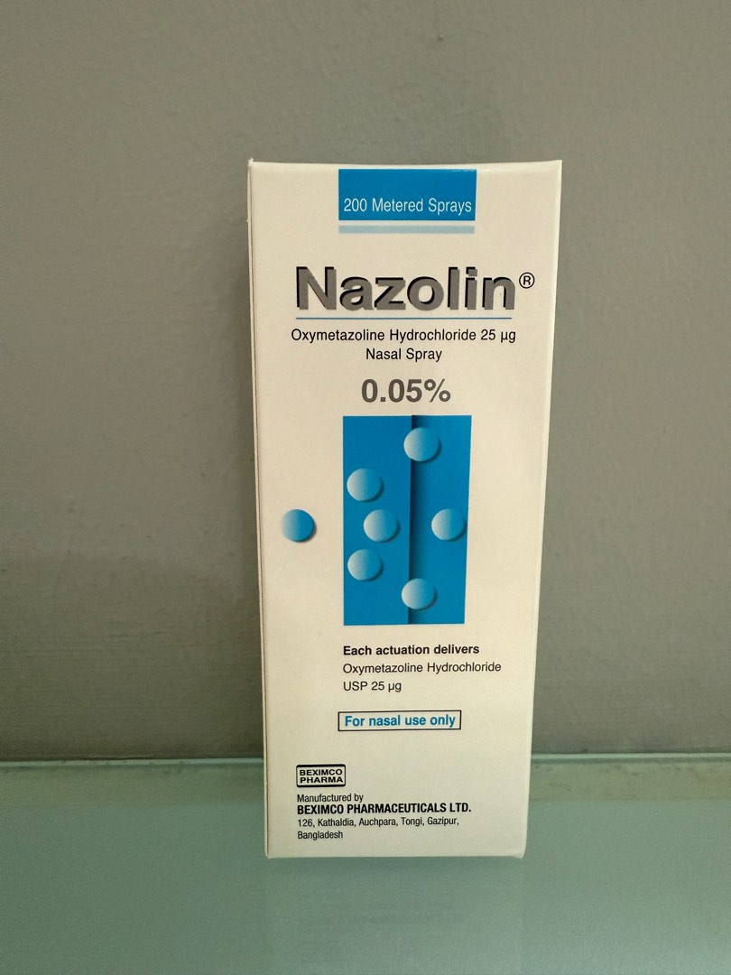 (Exp 04/2026) Nazolin 0.05% Nasal Spray, Health & Nutrition, Medical ...