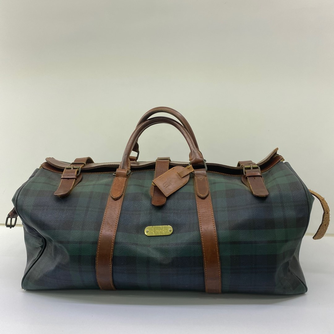 RALPH LAUREN CHECKERED DUFFLE PVC BAG 257005473 *, Luxury, Bags ...