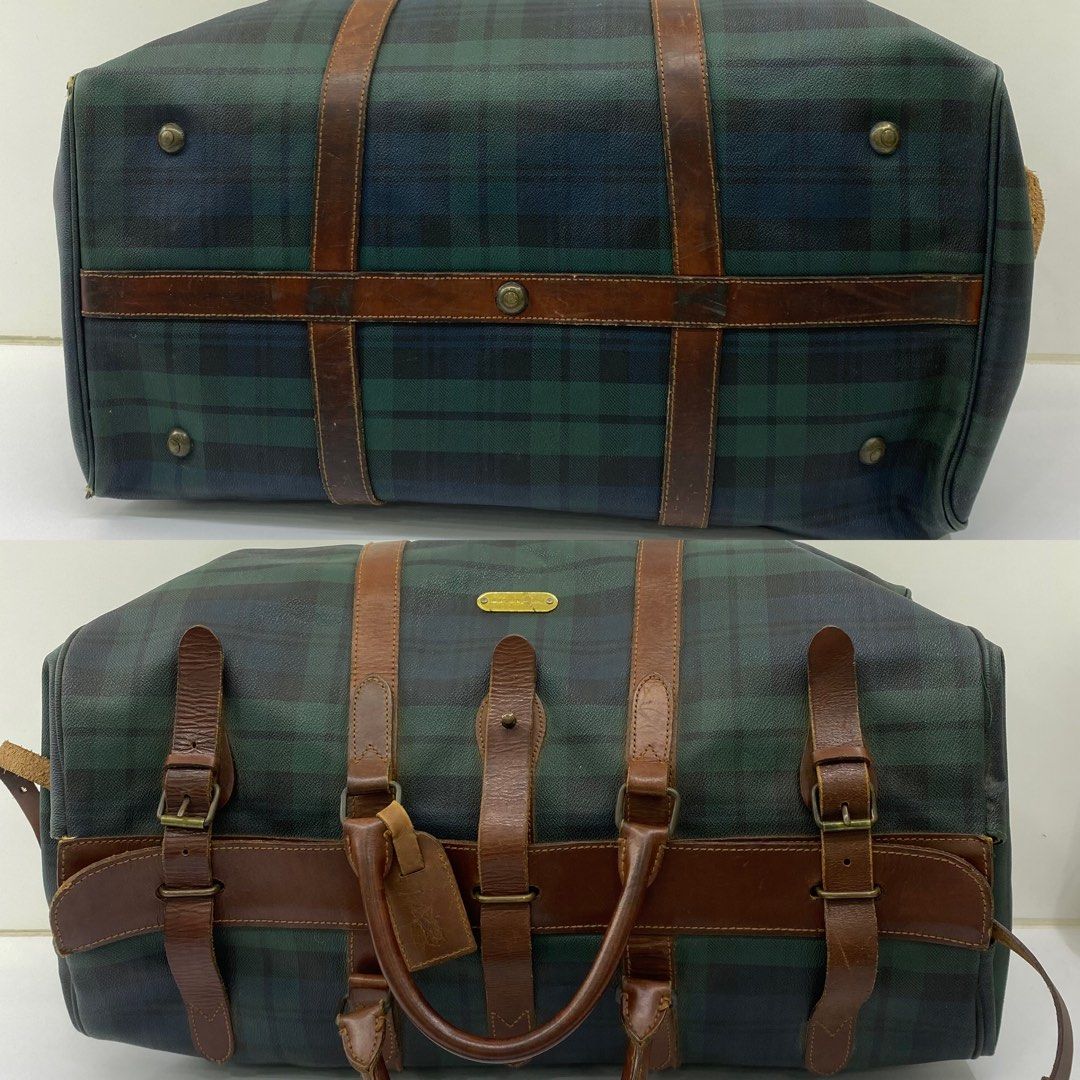 RALPH LAUREN CHECKERED DUFFLE PVC BAG 257005473 *, Luxury, Bags ...
