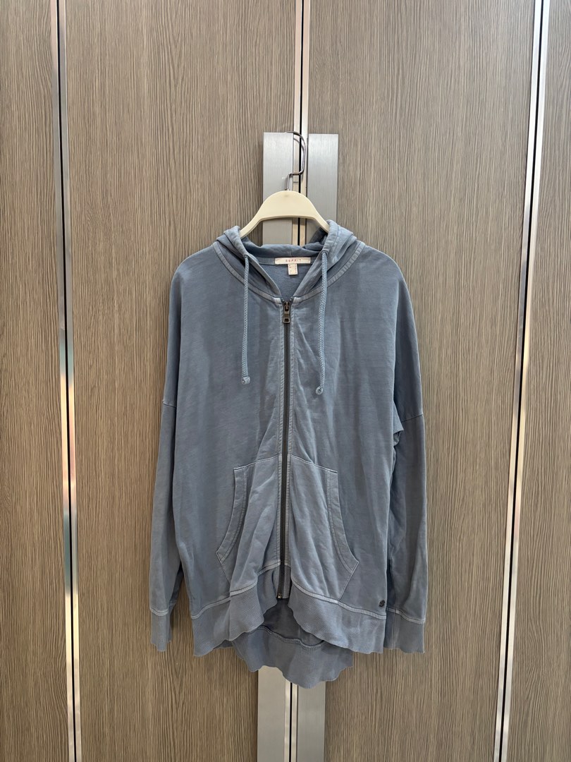 Sprit Hoodie Jacket in Denim Blue, Women's Fashion, Coats, Jackets and ...
