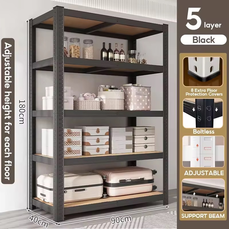 Strong Metal Rack Shelf | Heavy Duty Storage Rack | 5 Layer Adjustable ...