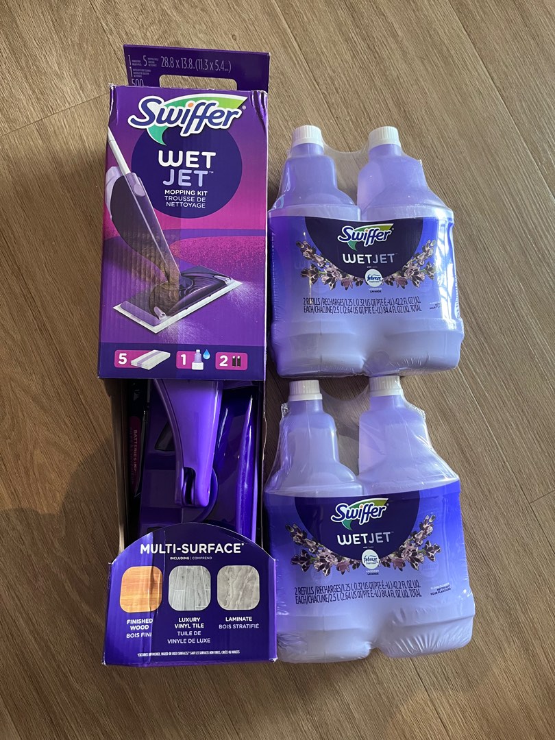 Swiffer Wet Jet Mopping Kit Lavender, Furniture & Home Living, Cleaning ...